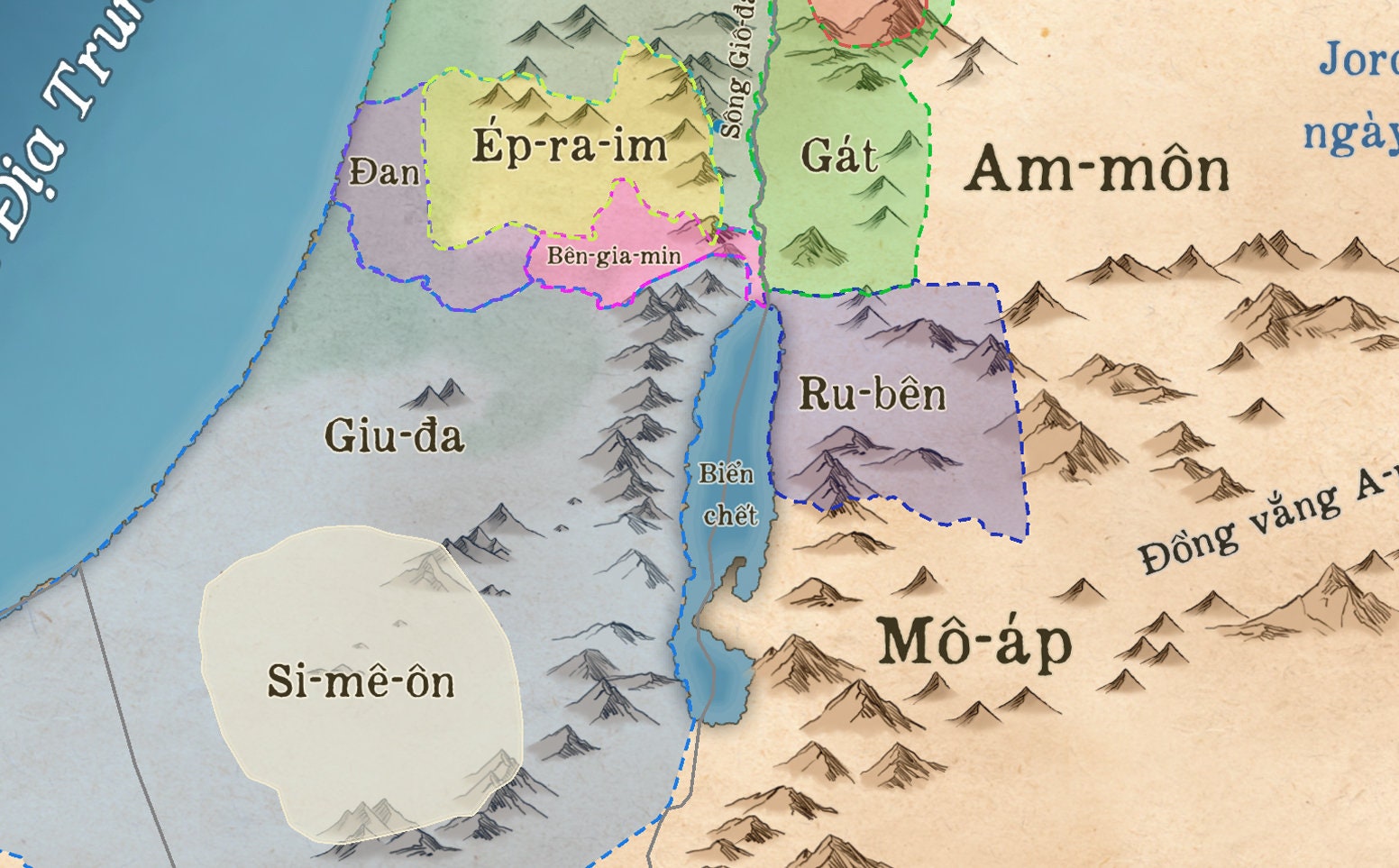 Tribal Allotment of 12 Tribes of Israel Levi Excluded vietnamese ...