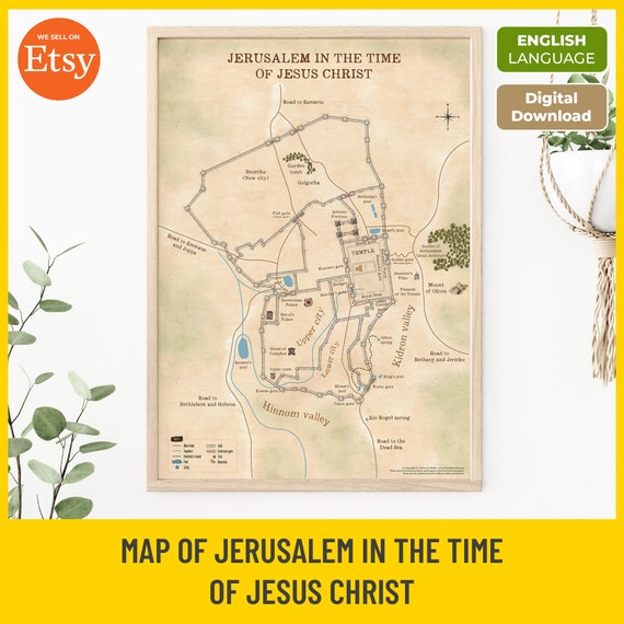 Printable Map Of Jerusalem Old Paper Map Jerusalem