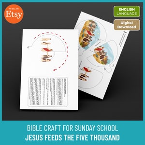Jesus Feeds the Five Thousand, New Testament Bible Story, Bible Craft ...