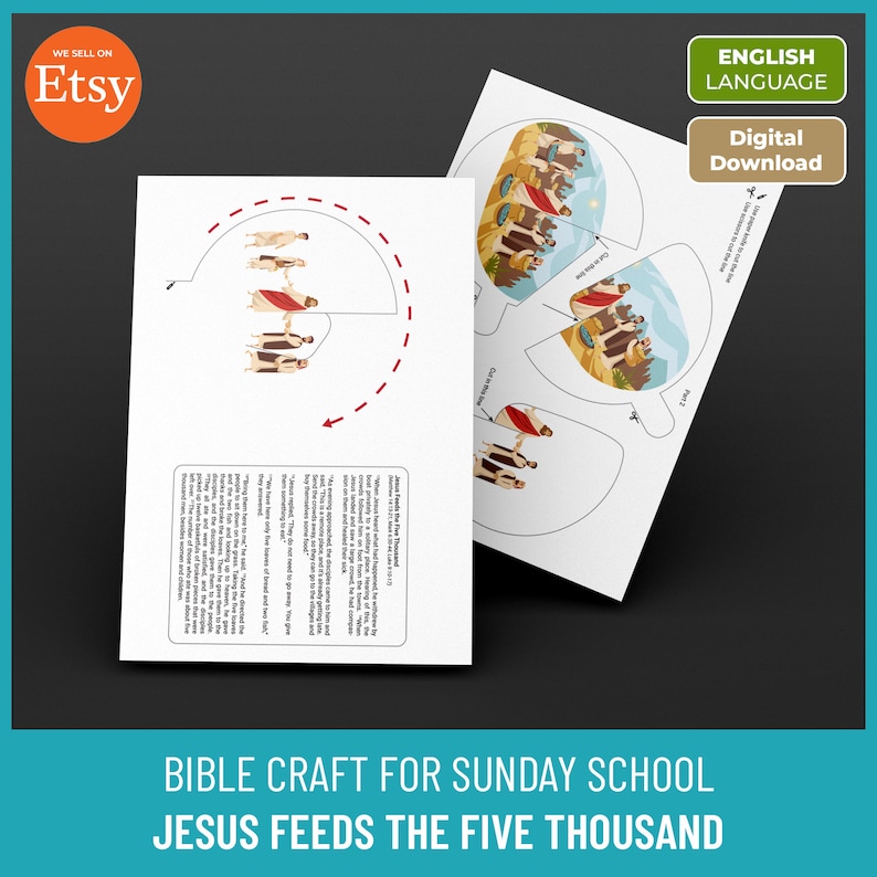 Jesus Feeds the Five Thousand, New Testament Bible Story, Bible Craft ...
