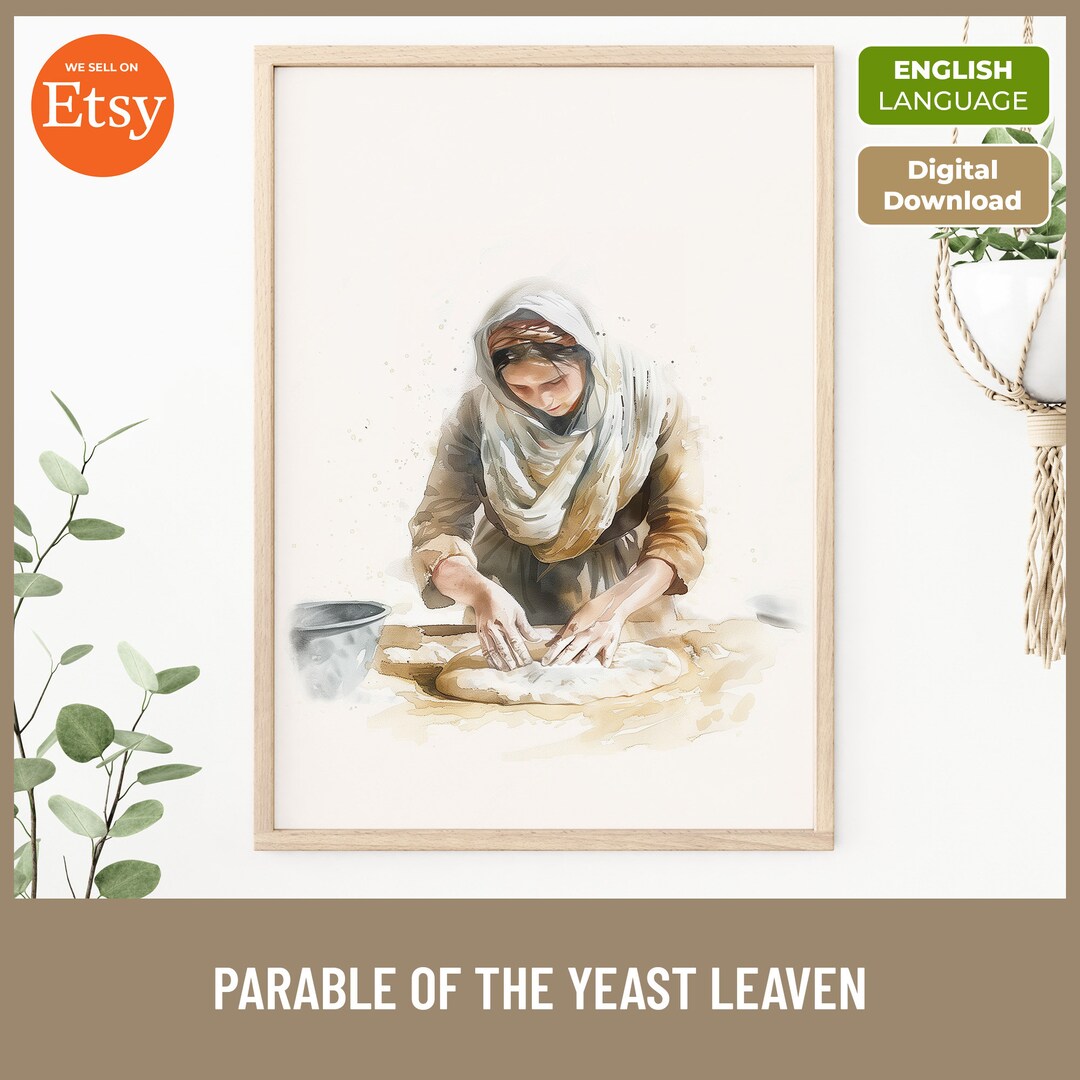 Parable of the Yeast Canvas Wall Art – Christian Scripture Poster, Boho ...
