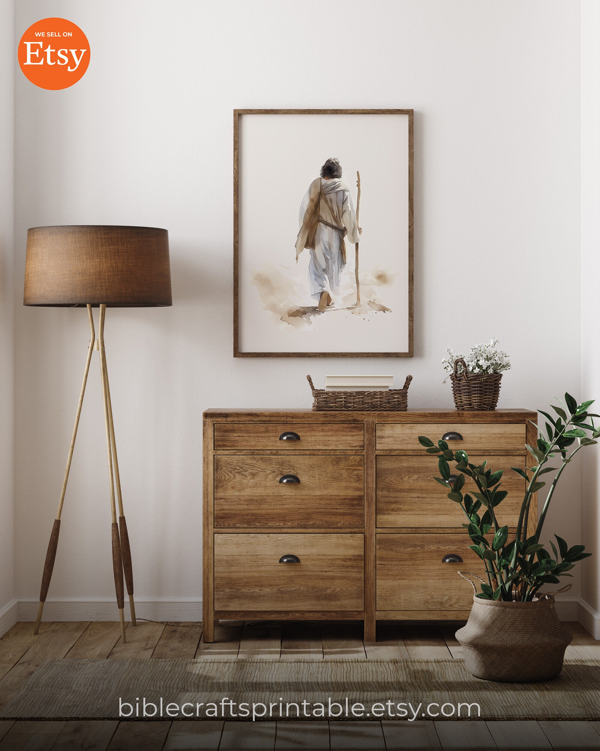 Jesus Christ Portrait Poster, Good News, Christian Wall Art, Bible ...