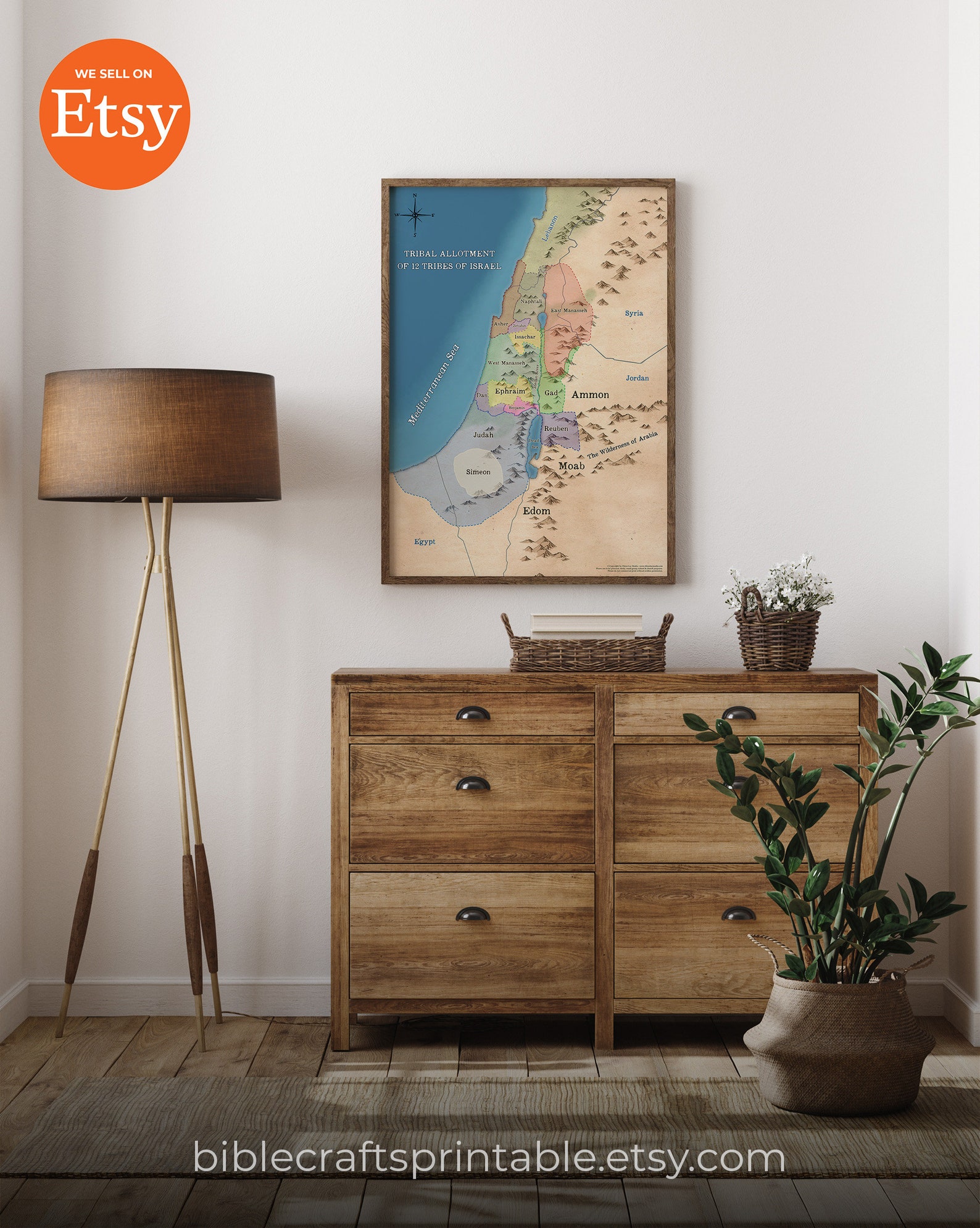 Tribal Allotment of 12 Tribes of Israel (levi Excluded), Printable ...