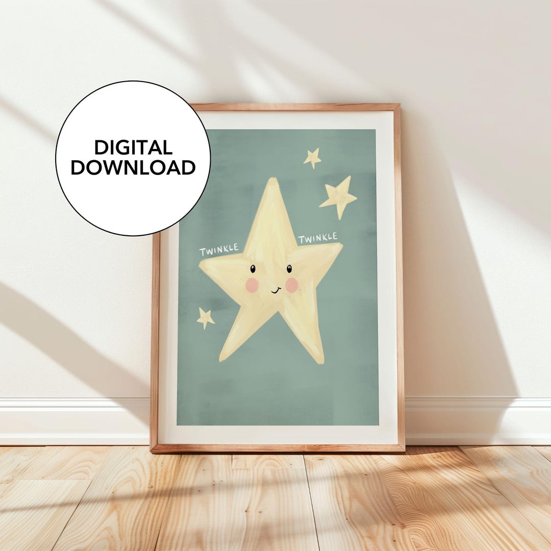 Star Nursery Print, Bright Stars Print, Stars Poster, Digital Download ...