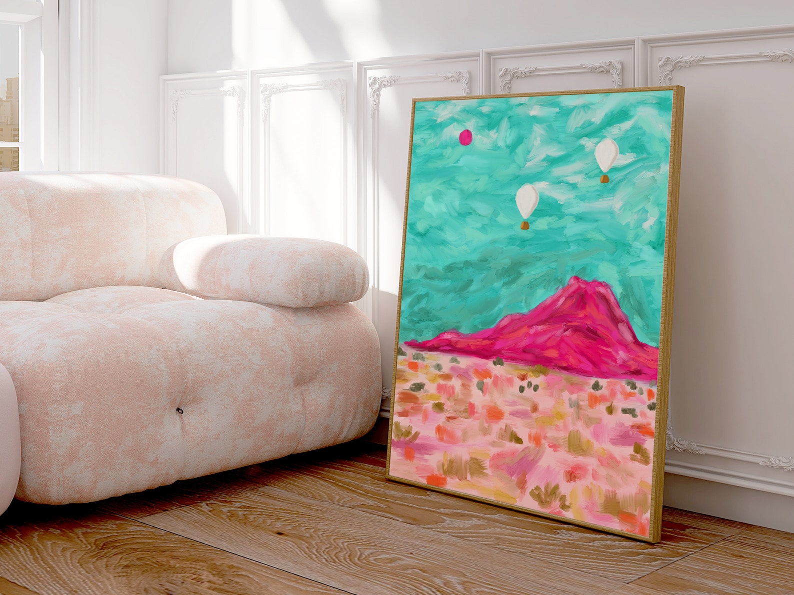 Abstract Mountain Print: Colourful Landscape Wall Art - Etsy