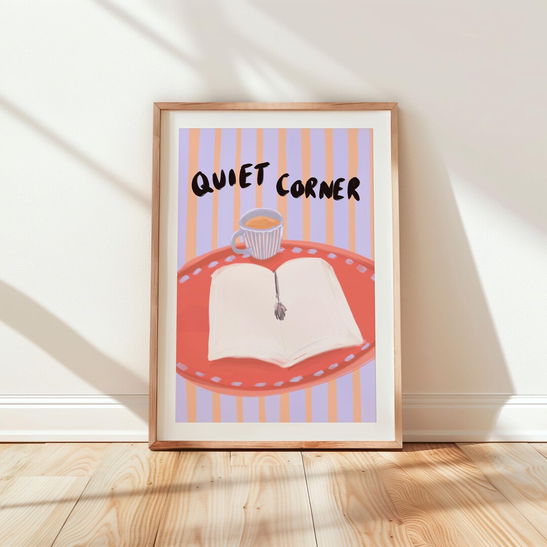 Cozy Reading Corner Art Print, Calming Home Decor - Etsy