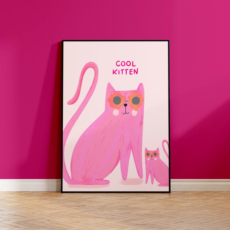 Pink Abstract Art - Etsy