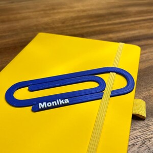 Paper Clip Shape Bookmark, Bookmarks Personalize Name On, Back to ...