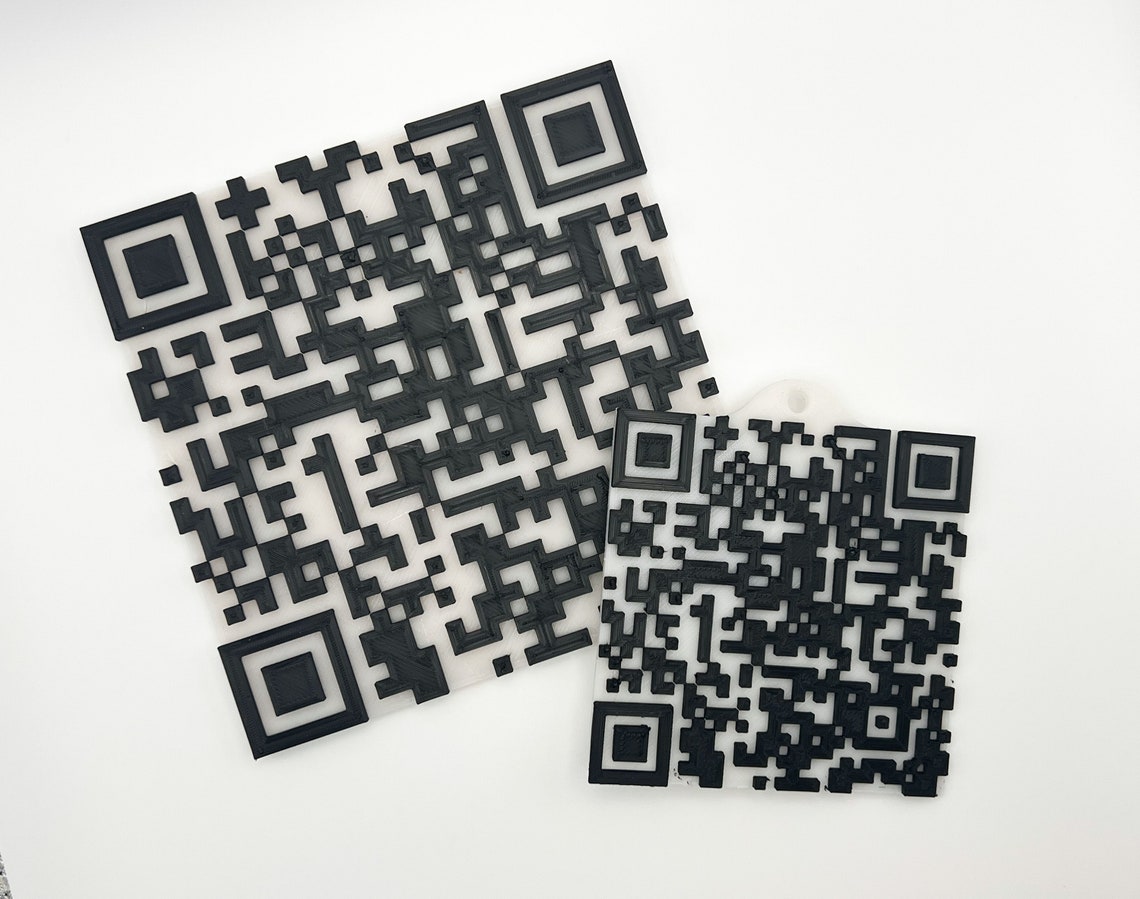 QR Code QR Code Keychain 3d Printing 3d-printed Qr Code - Etsy Canada