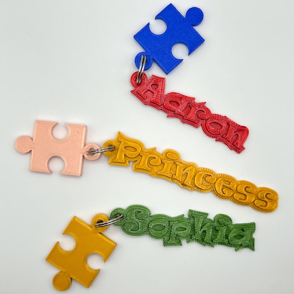 3d Printed Name Puzzles - Etsy