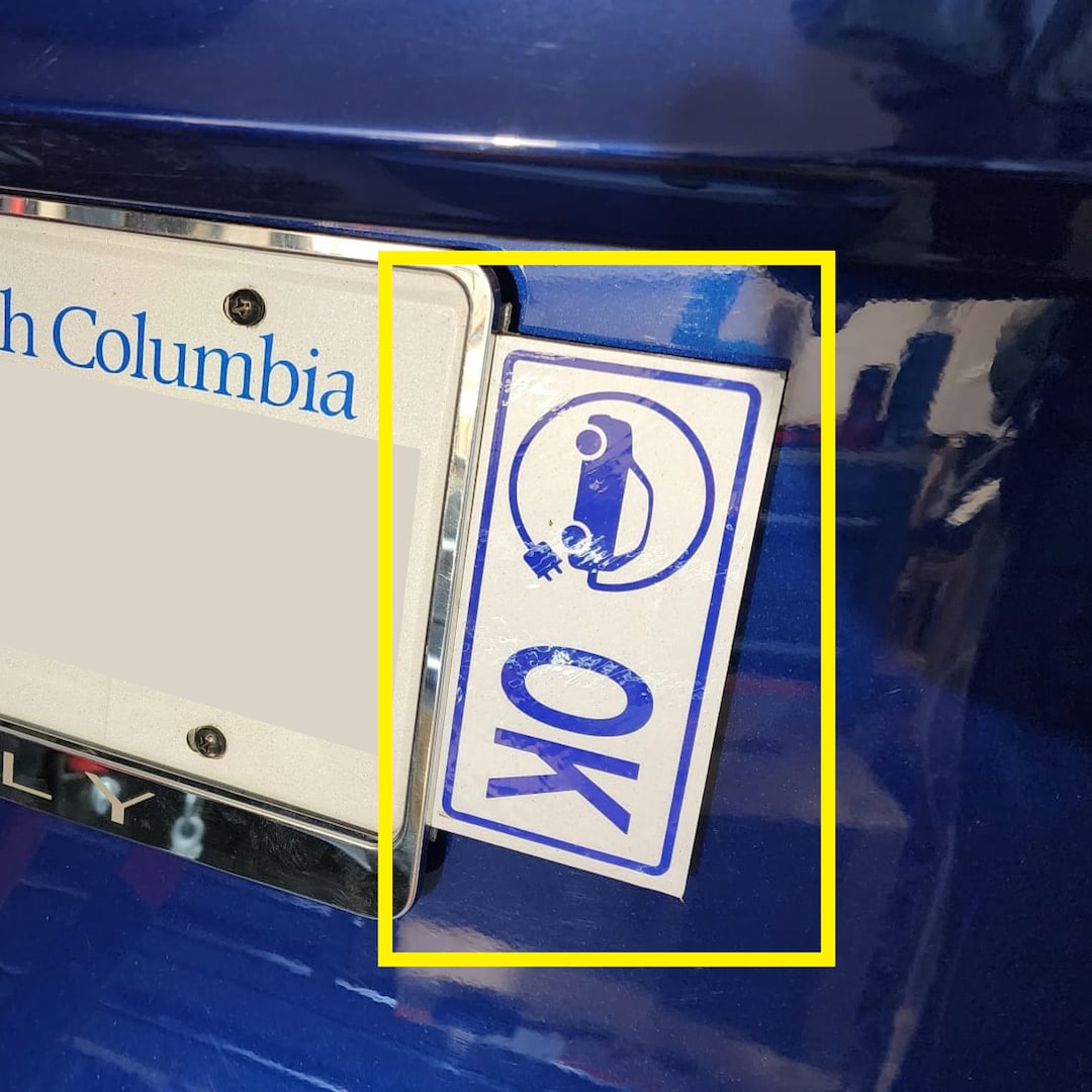 BC EV OK Sticker Plate Bracket: 3d-printed Car Gift - Etsy
