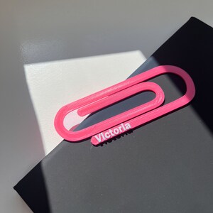 Paper Clip Shape Bookmark, Bookmarks Personalize Name On, Back to ...