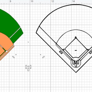 Baseball SVG Softball SVG Baseball Field Softball Field - Etsy