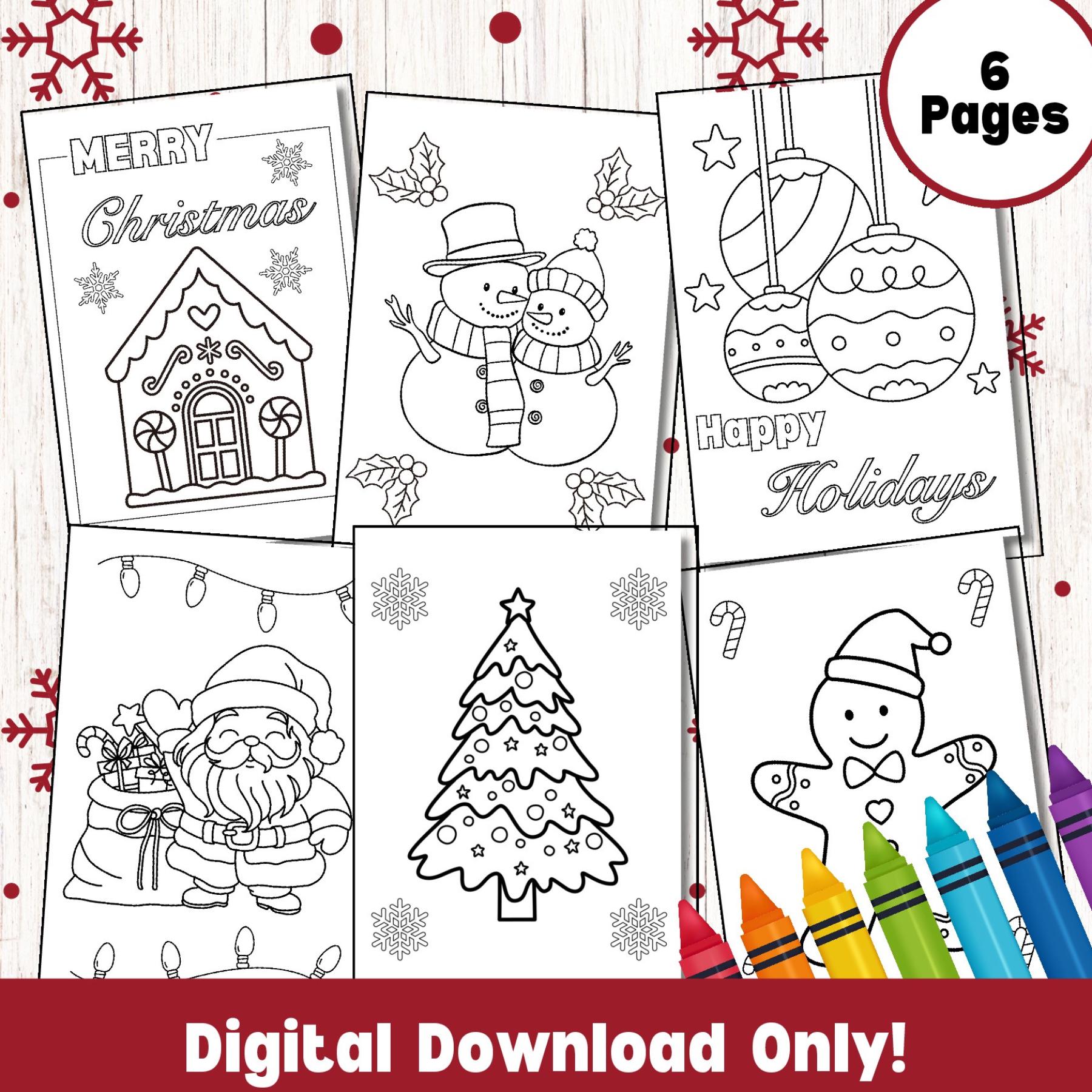 Christmas Coloring Pages, Christmas Coloring Activity, Kids Teacher ...
