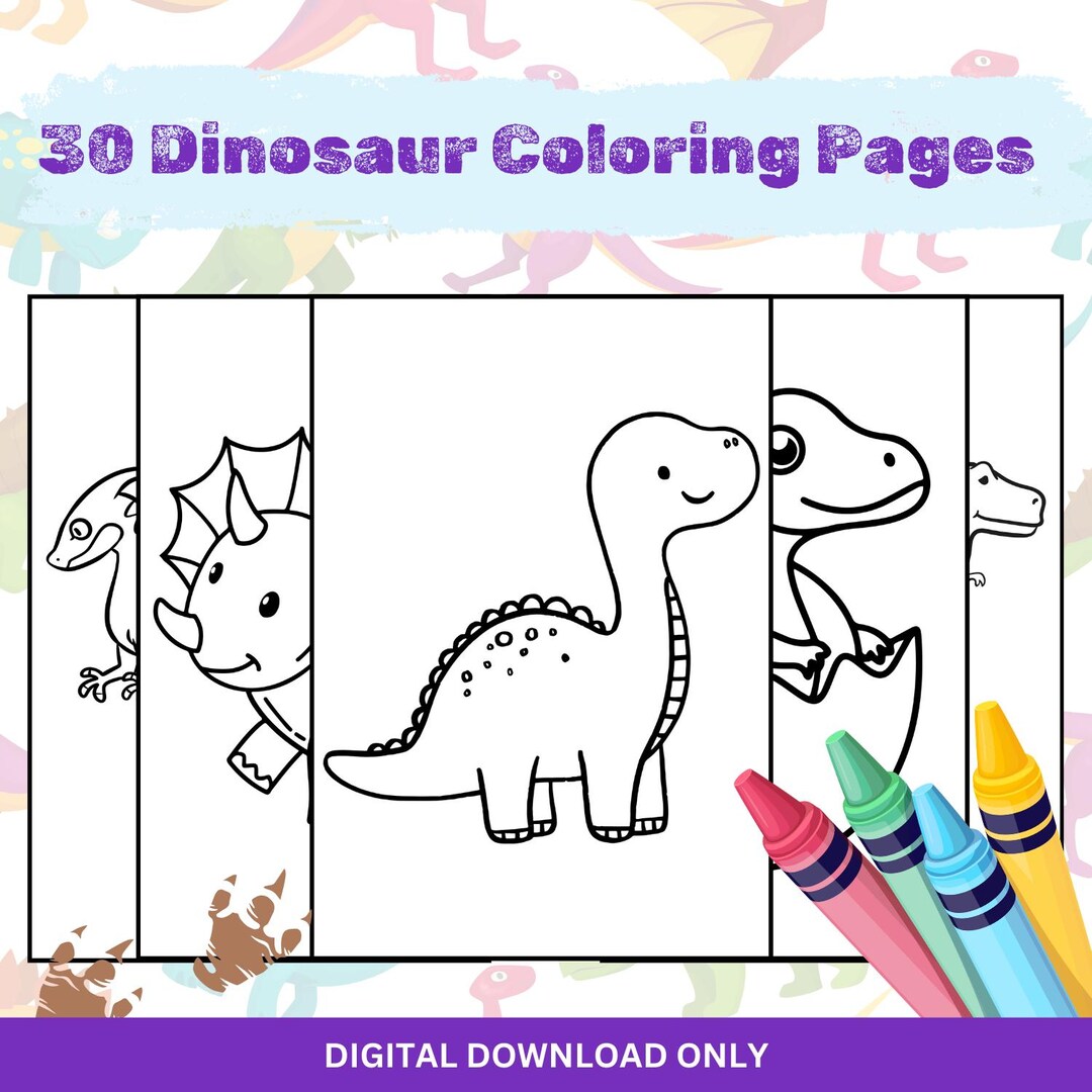 30 Dinosaur Coloring Pages Activities for Kids School Dino Coloring ...