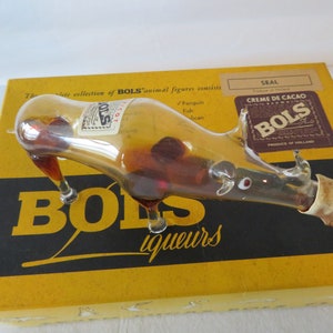 BOLS Hand Blown Glass Animal Miniature Liquor Bottles Set of - Etsy