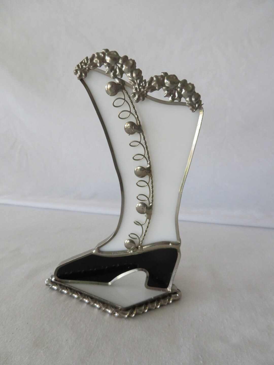 Stained Glass Tabletop Victorian Boot - Etsy