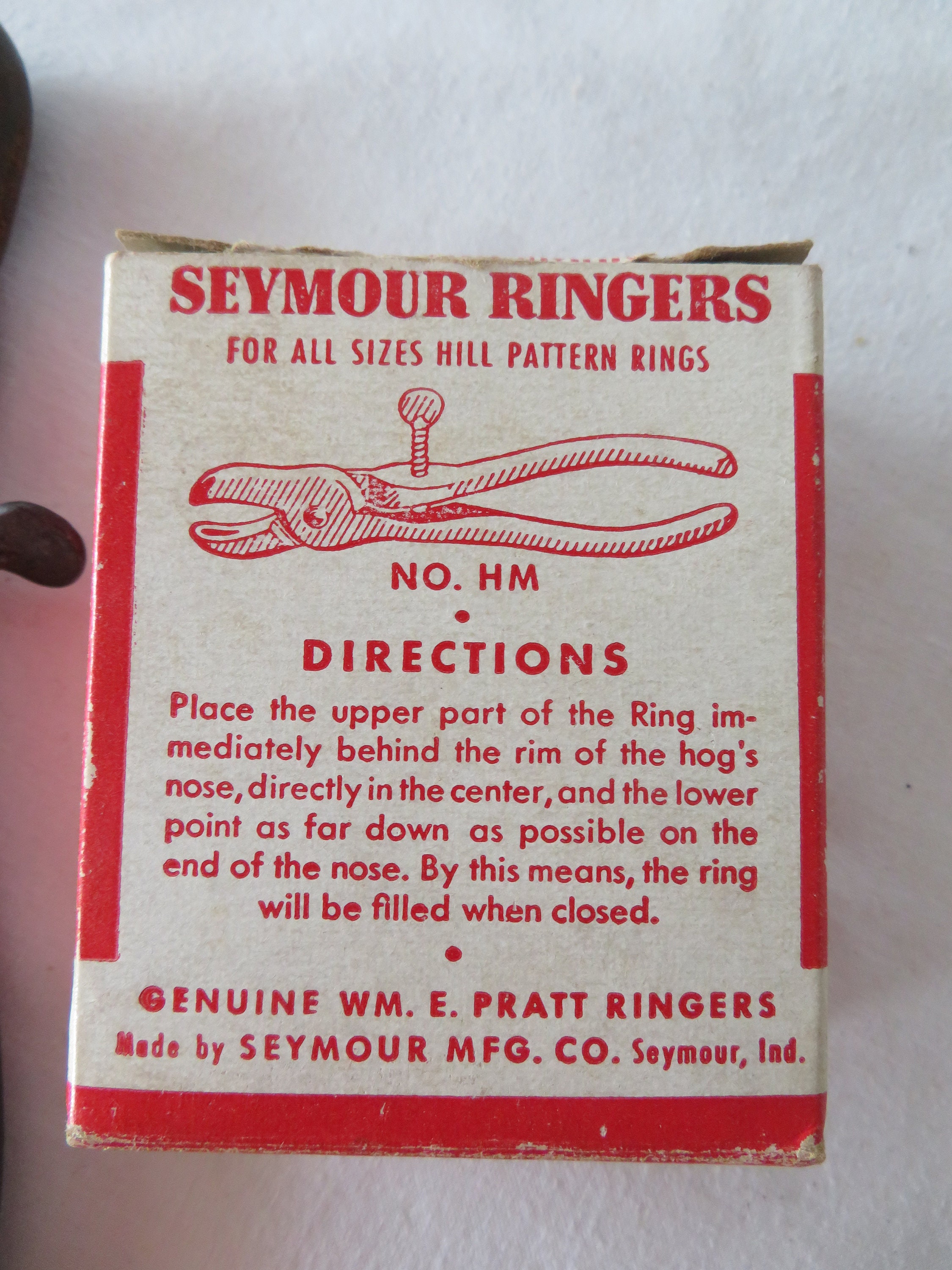 Hog Ring Pliers and Box of Seymour Pig Rings From the - Etsy