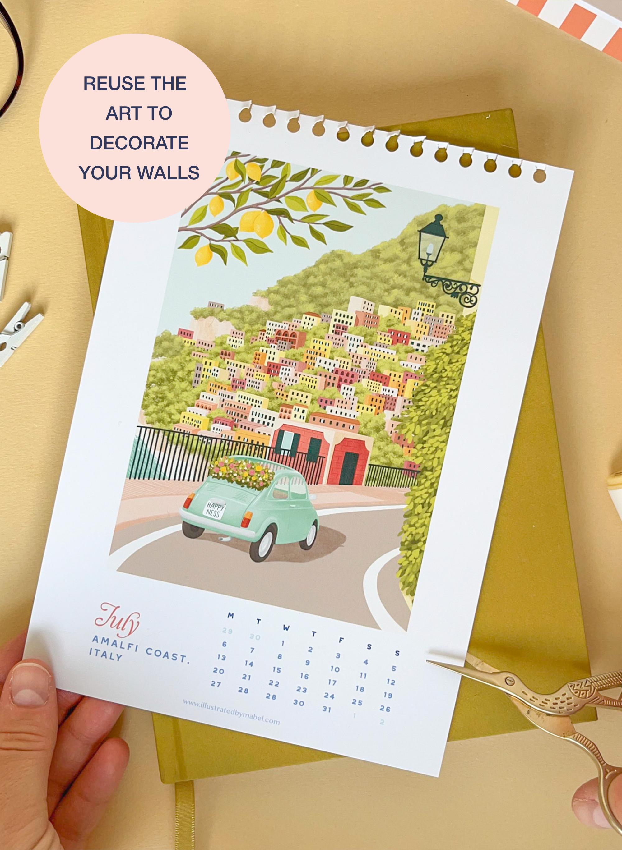 2026 Flip Desk Calendar, Italy Calendar, Travel Desk Calendar, Standing ...