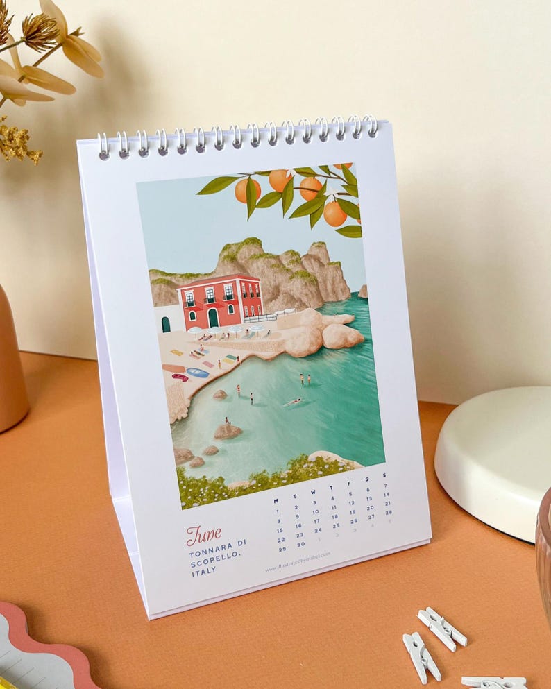 2026 Flip Desk Calendar, Italy Calendar, Travel Desk Calendar, Standing ...