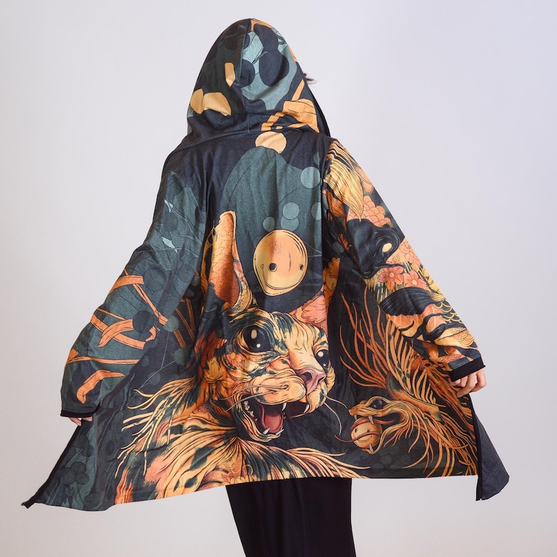 Cat Print Jacket - Etsy