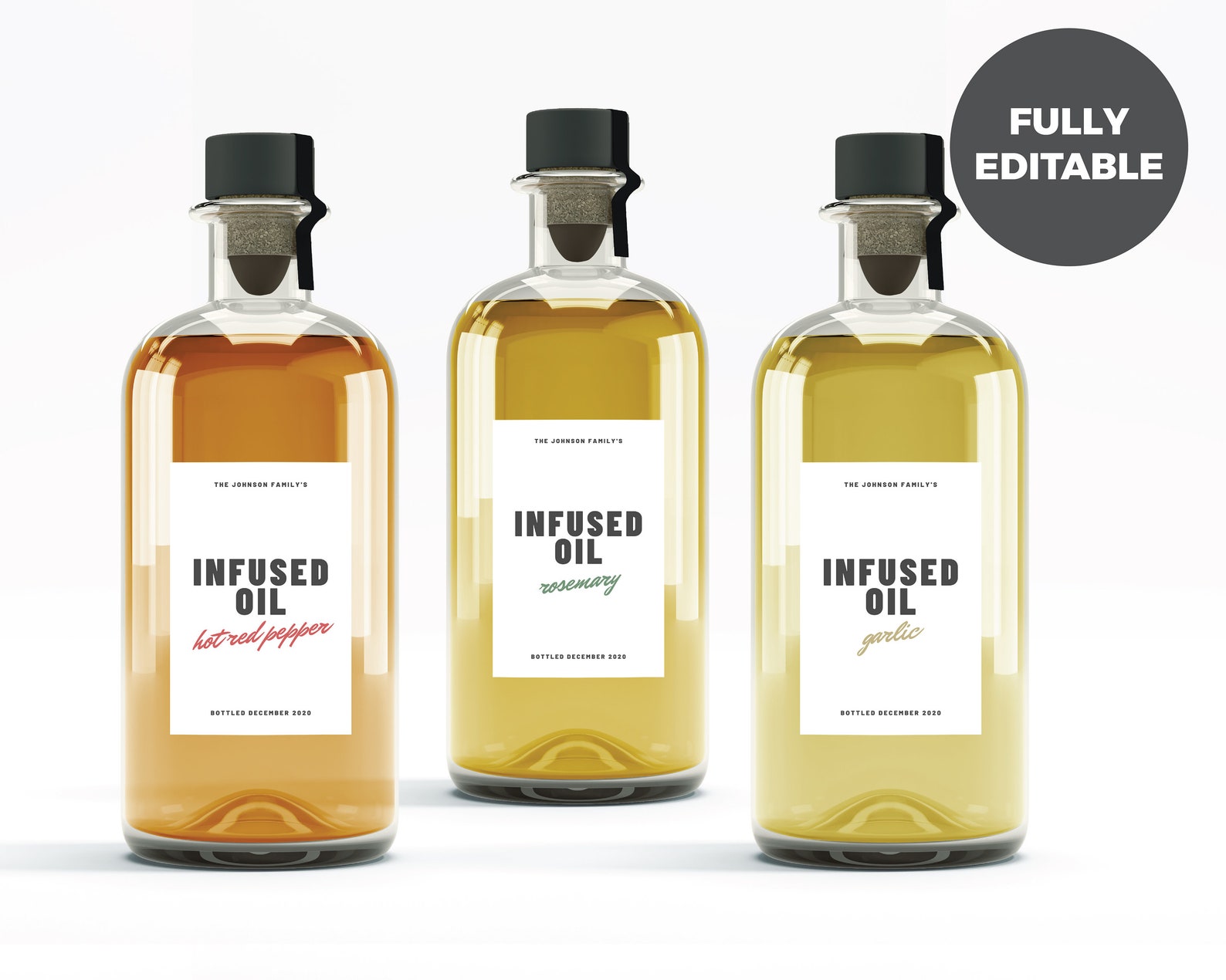 EDITABLE Infused Oil Packaging Label Printable Template - Etsy