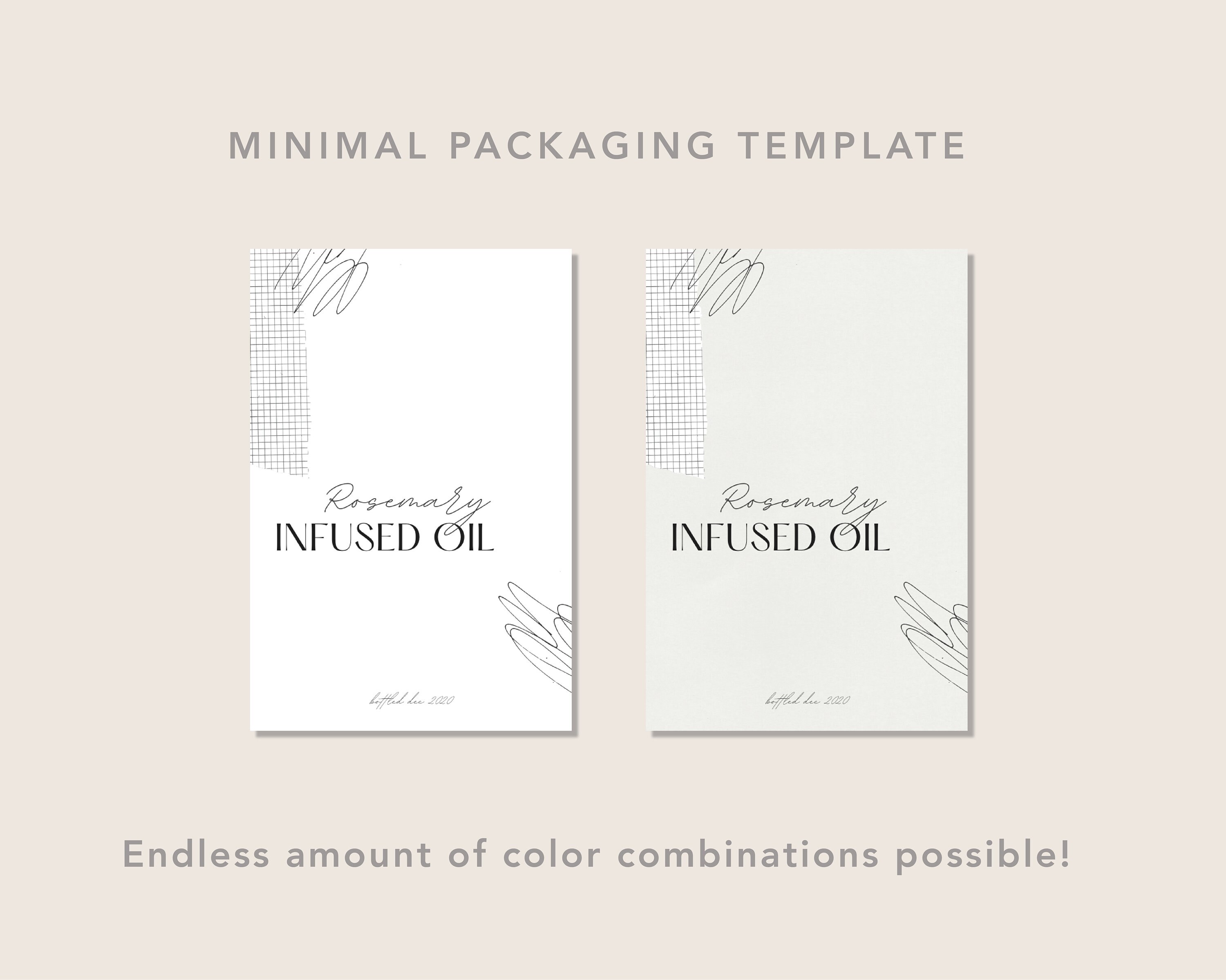 EDITABLE Infused Oil Packaging Label Printable Template | Etsy India