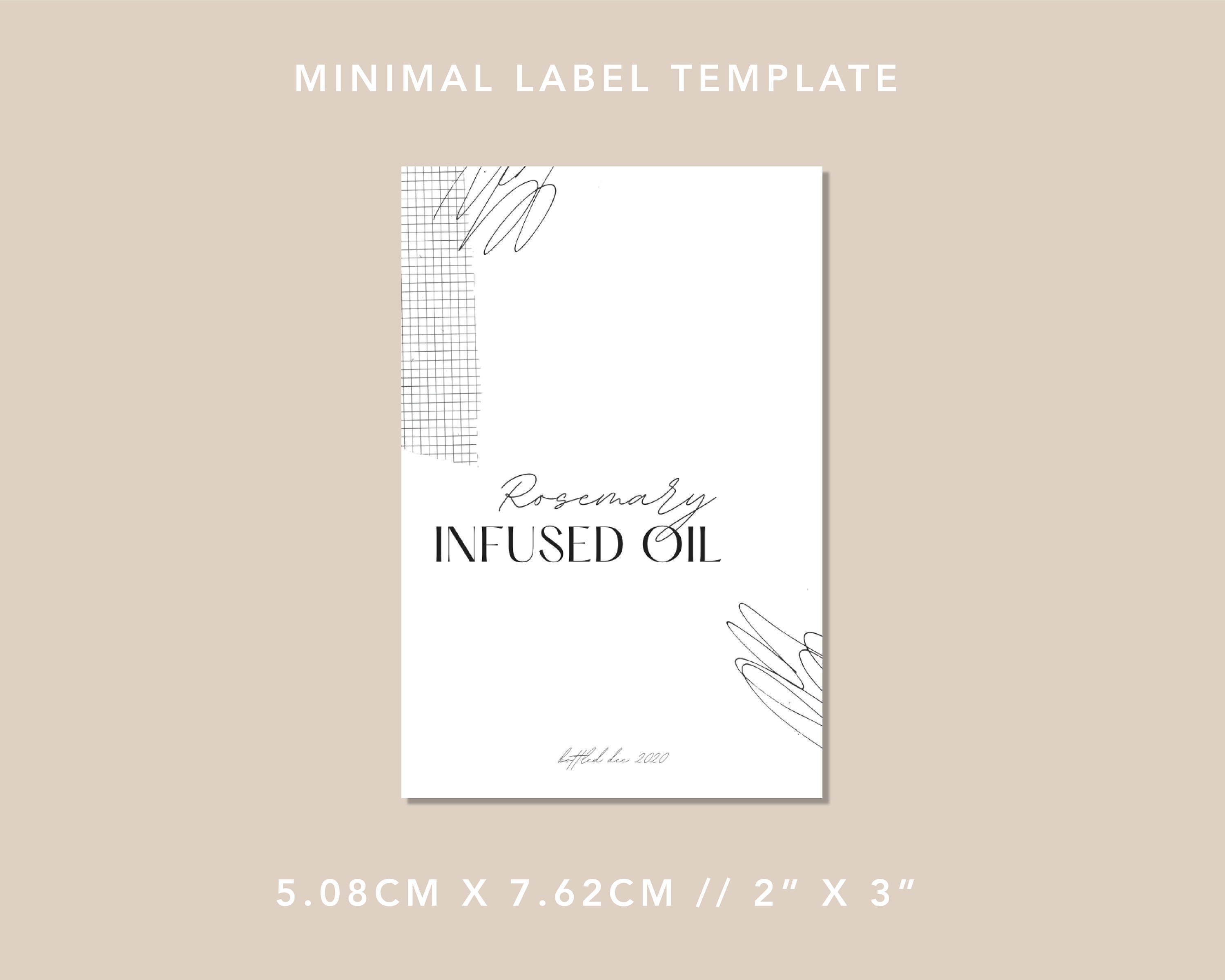 EDITABLE Infused Oil Packaging Label Printable Template | Etsy