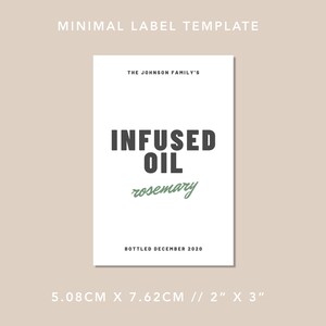 EDITABLE Infused Oil Packaging Label | Printable | Template | Homemade ...