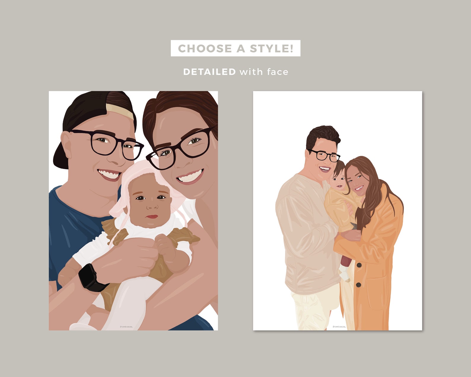DIGITAL Custom Illustration Portrait Personalized Gift - Etsy