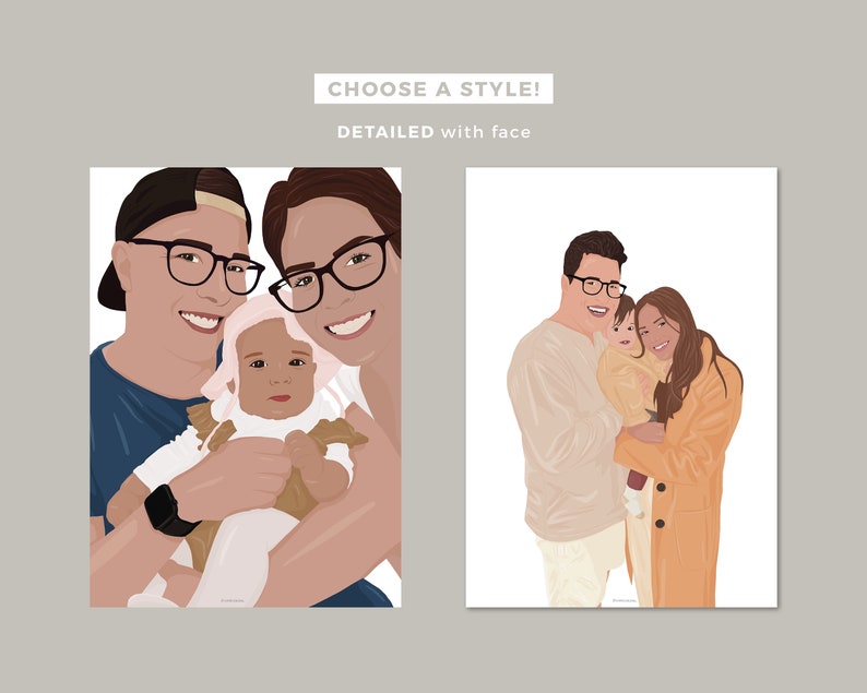 DIGITAL Custom Illustration Portrait Personalized Gift - Etsy