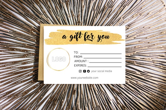 Fully Editable Gift Voucher Printable A Gift for You - Etsy