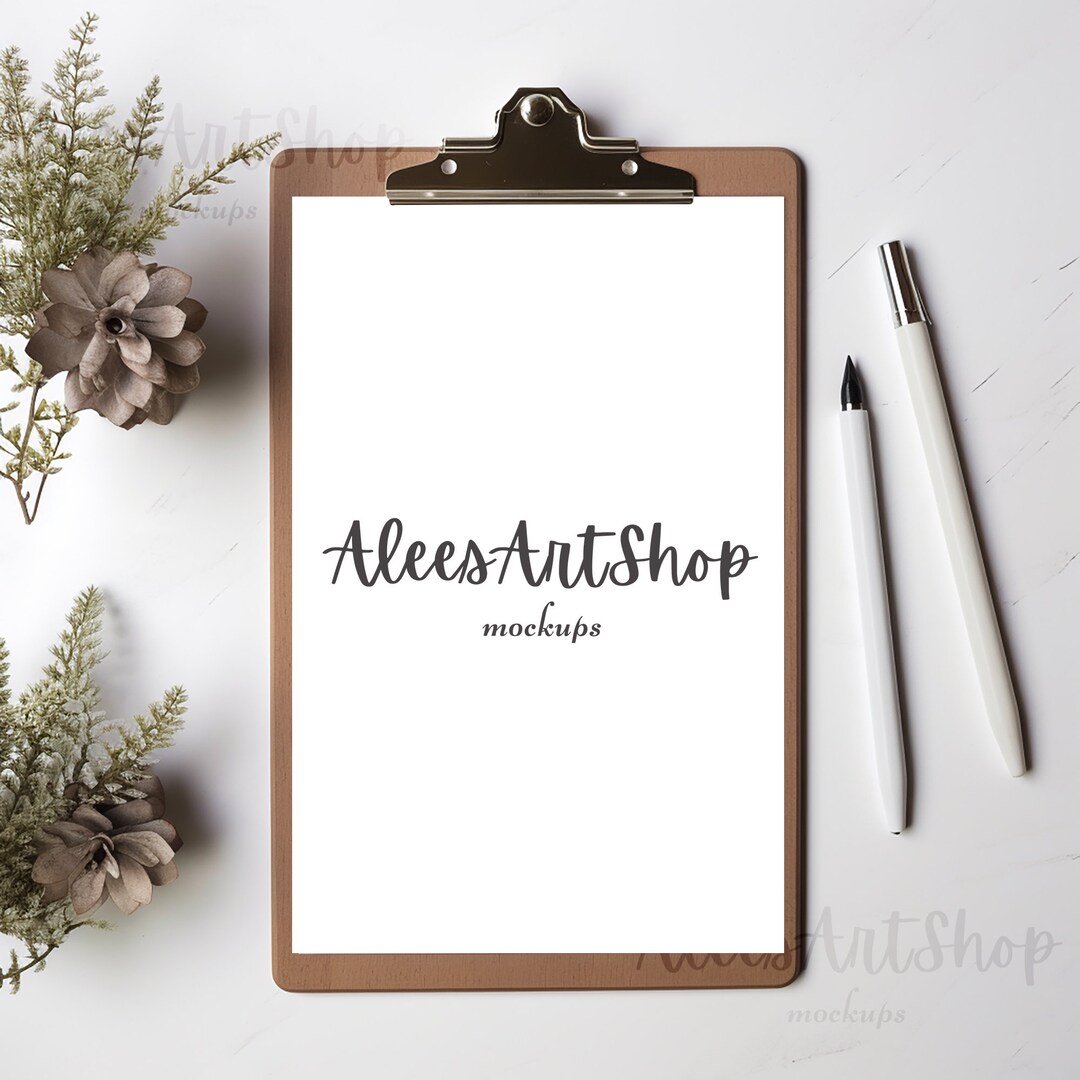 Canva Clipboard Mockup for Business + PSD File With Smart Object Layer ...