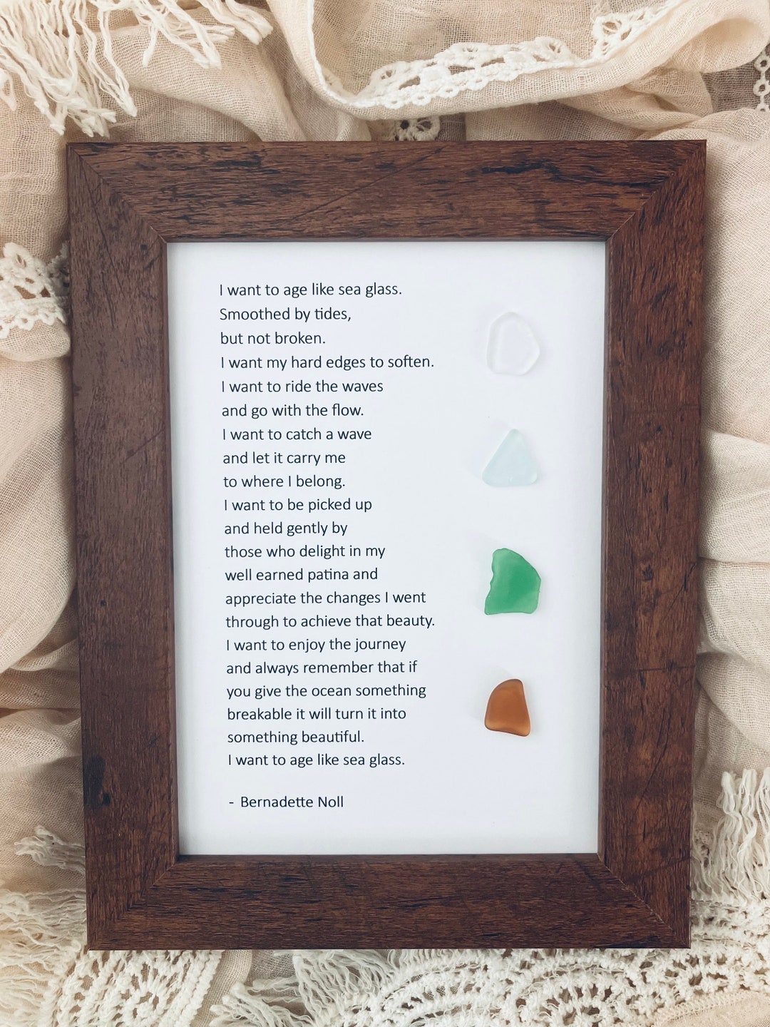 Sea Glass Art I Want to Ge Like Sea Glass Poem by Bernadette Noll Sea ...