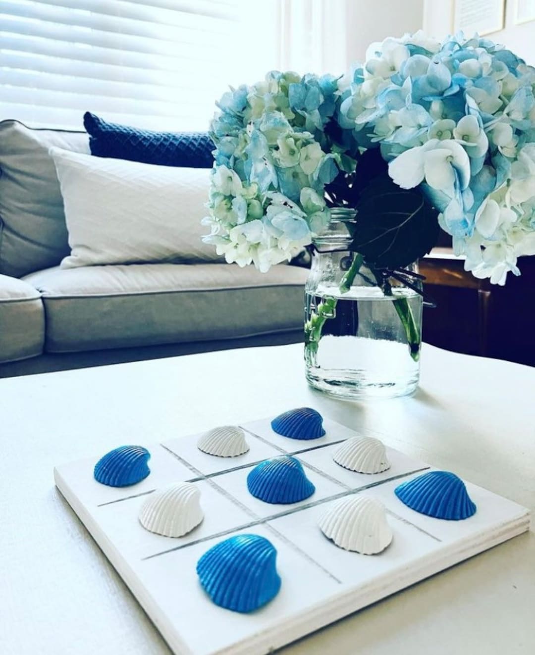 Beach Tic Tac Toe Game | Beach House Decor | Coastal Decor | Beach ...