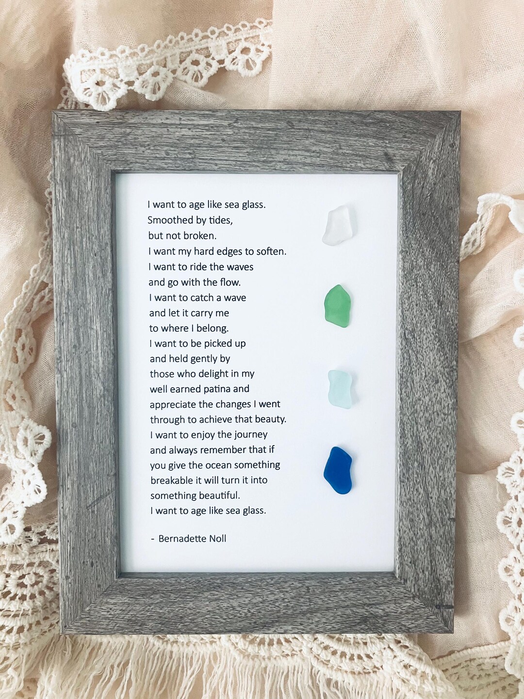 Sea Glass Art - I Want to Ge Like Sea Glass Poem by Bernadette Noll ...