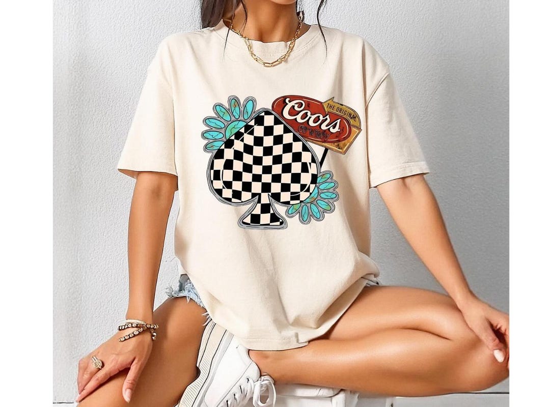 Western Checkered Spade PNG Tshirt Design - Etsy