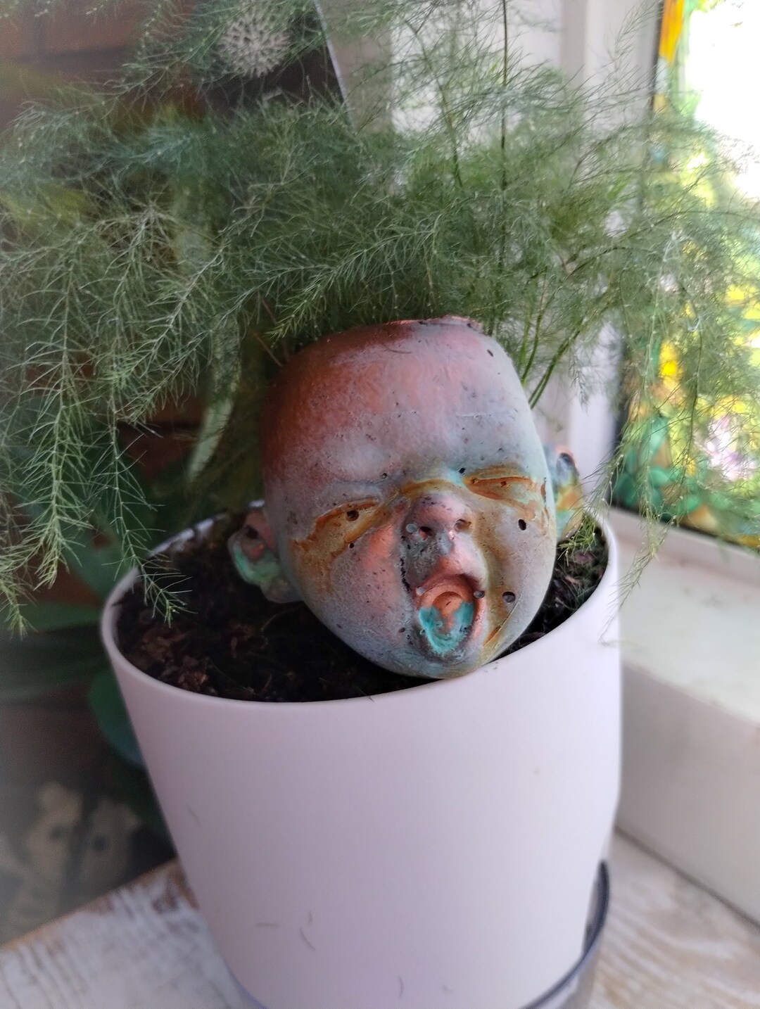 Creepy Baby Face Plant Mask/costume - Etsy