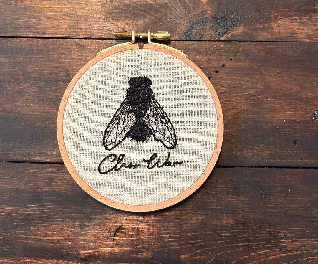 5 Inch Hand Embroidery Fly With the Words Class War - Etsy