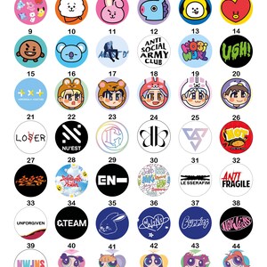 K-pop Badges, Custom 35 Mm Buttons / Kpop Accesory / Clothes Bag Kpop ...