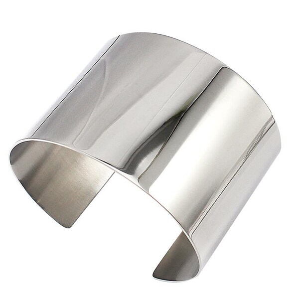 Wide Silver Bangle - Etsy