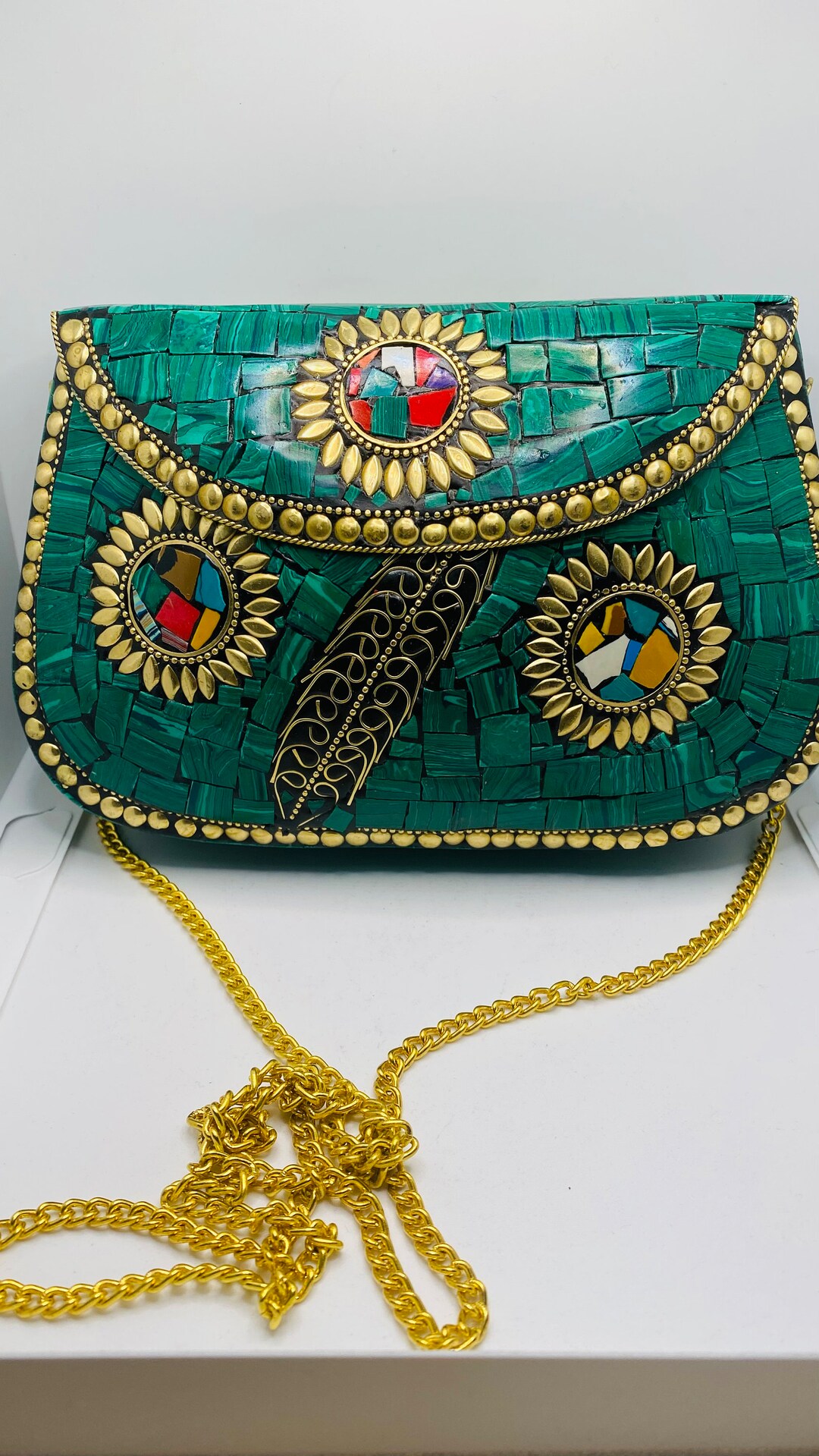Handmade Metal Purse / Vintage Style Statement Purse / Hand Bag / Party ...