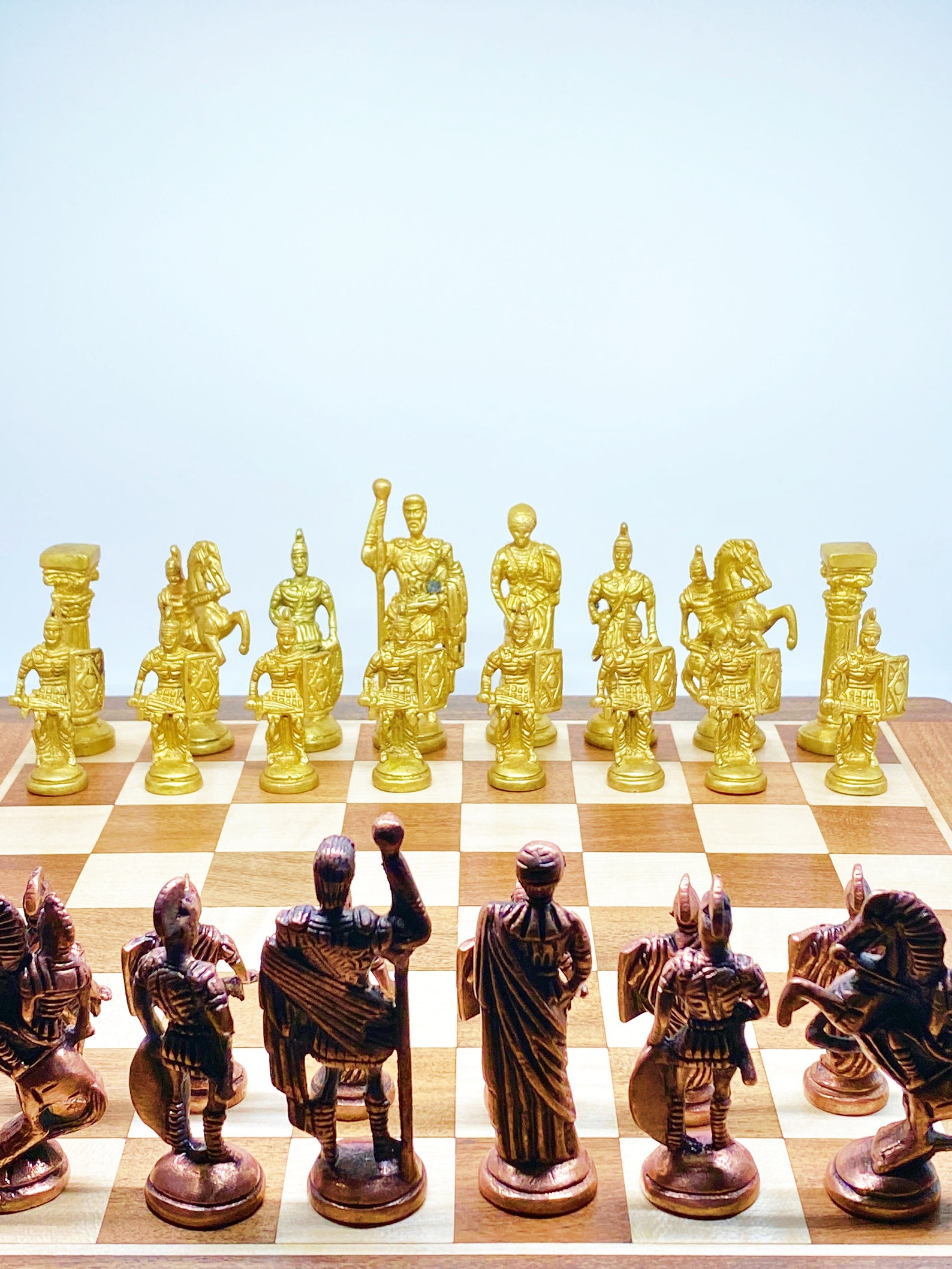 Latest Brown Brass Roman Chess Set With Storage, Packaging Type: Box - Etsy