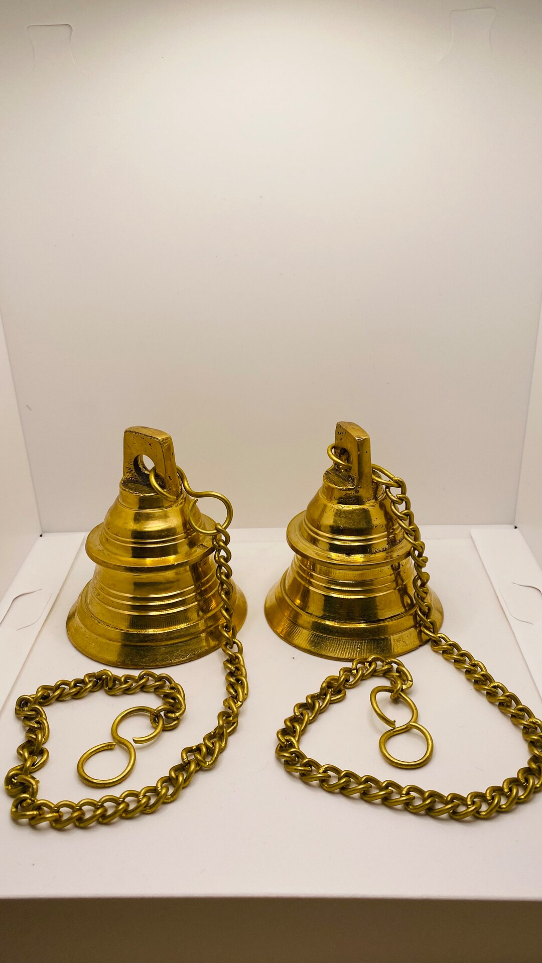 Pair of Brass Hanging Pooja Bells - Etsy