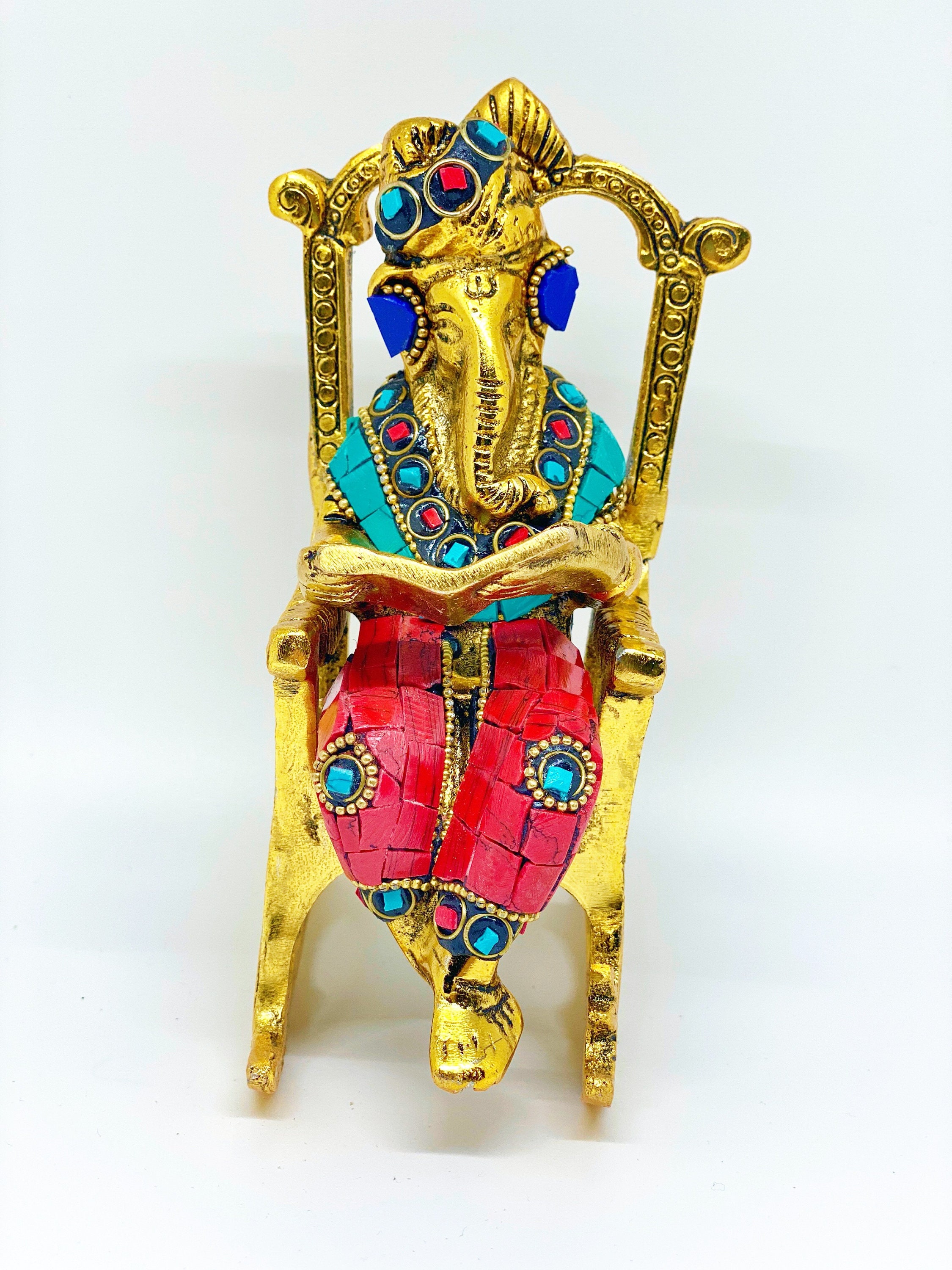 Rocking Chair Ganesha Statue, Ganesh Statue, Metal Modern Ganesha ...