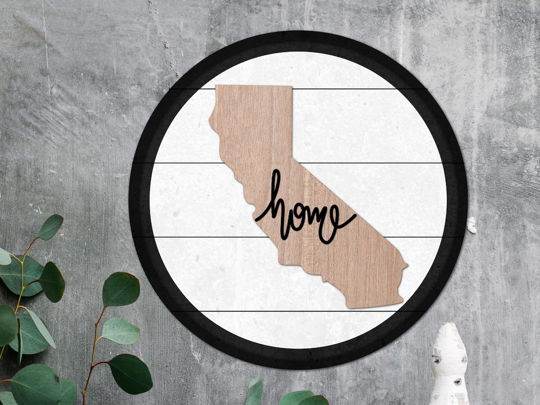 California Shiplap Wall Sign Laser Cutting File INSTANT DOWNLOAD Svg ...