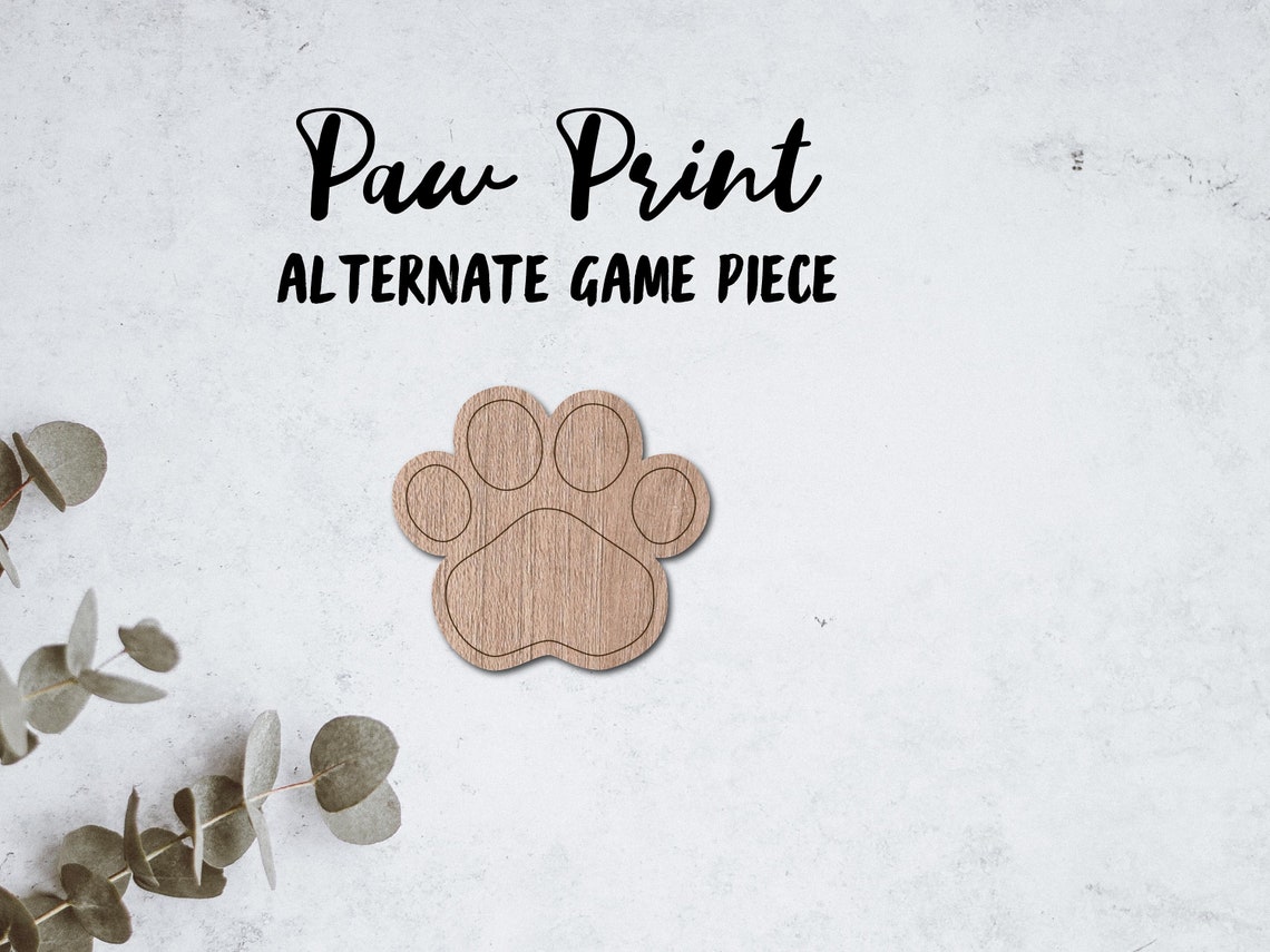 Paw Print Laser File Game Piece - INSTANT Download - Svg Pdf Ai ...