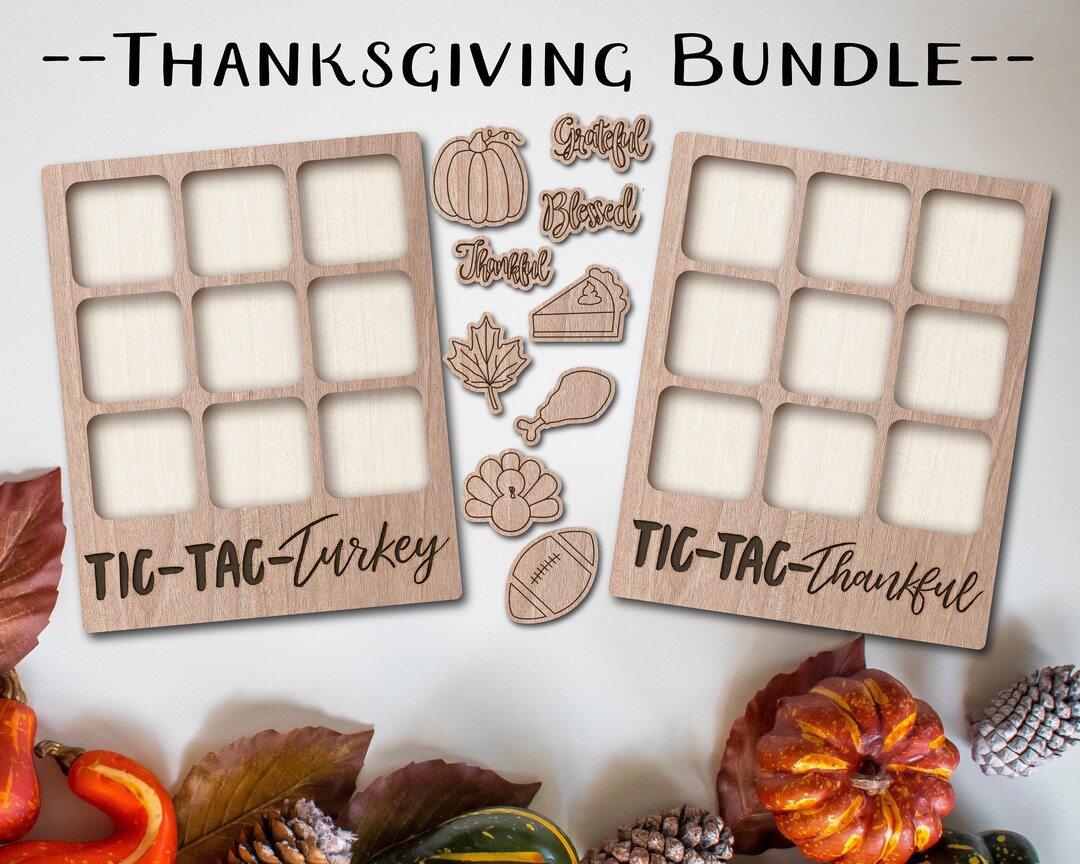 Thanksgiving Laser File Tic Tac Toe Coffee Table Game - INSTANT ...