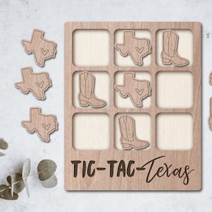 TEXAS Laser Cut File Tic Tac Toe Coffee Table Game - INSTANT DOWNLOAD ...
