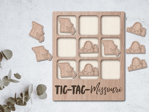MISSOURI Laser Cut File Tic Tac Toe Coffee Table Game - Etsy
